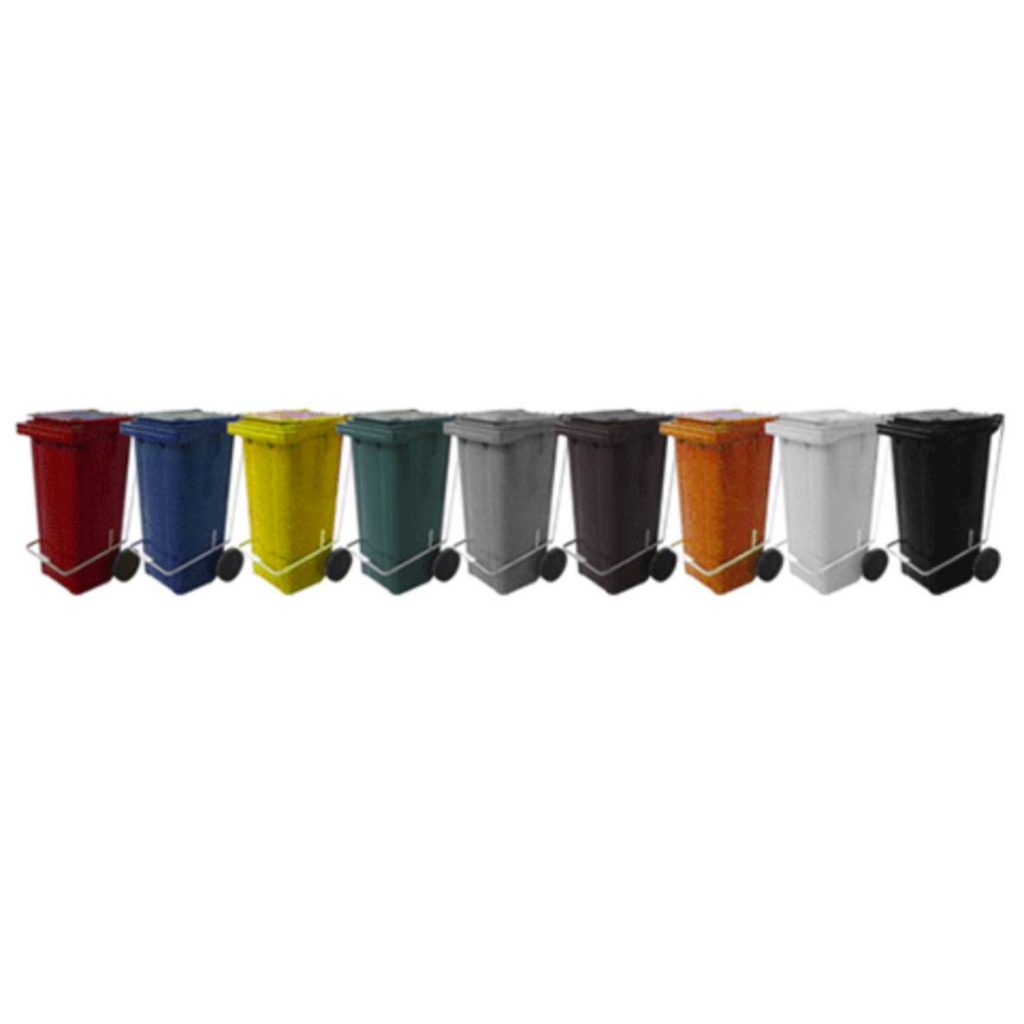 Container de Lixo 120L Com Rodas e Pedal - MR Plásticos